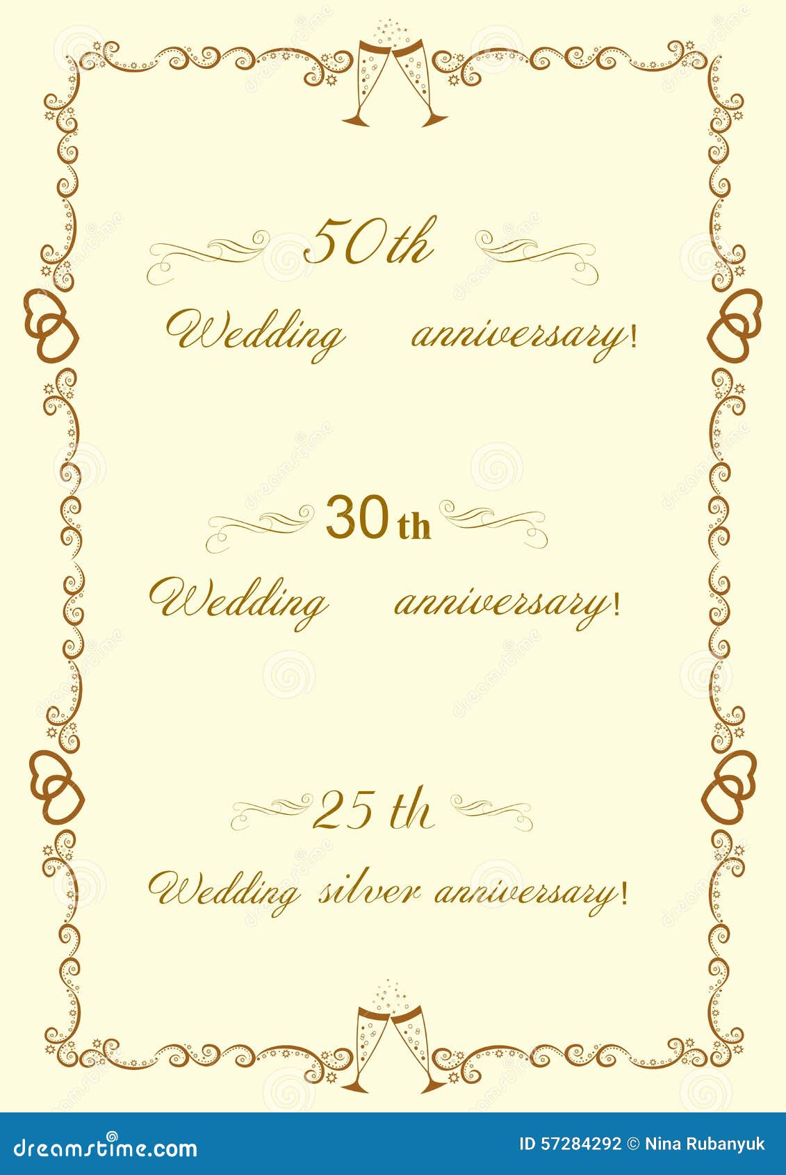 Frames with Congratulations Wedding Day Stock Vector - Illustration of ...