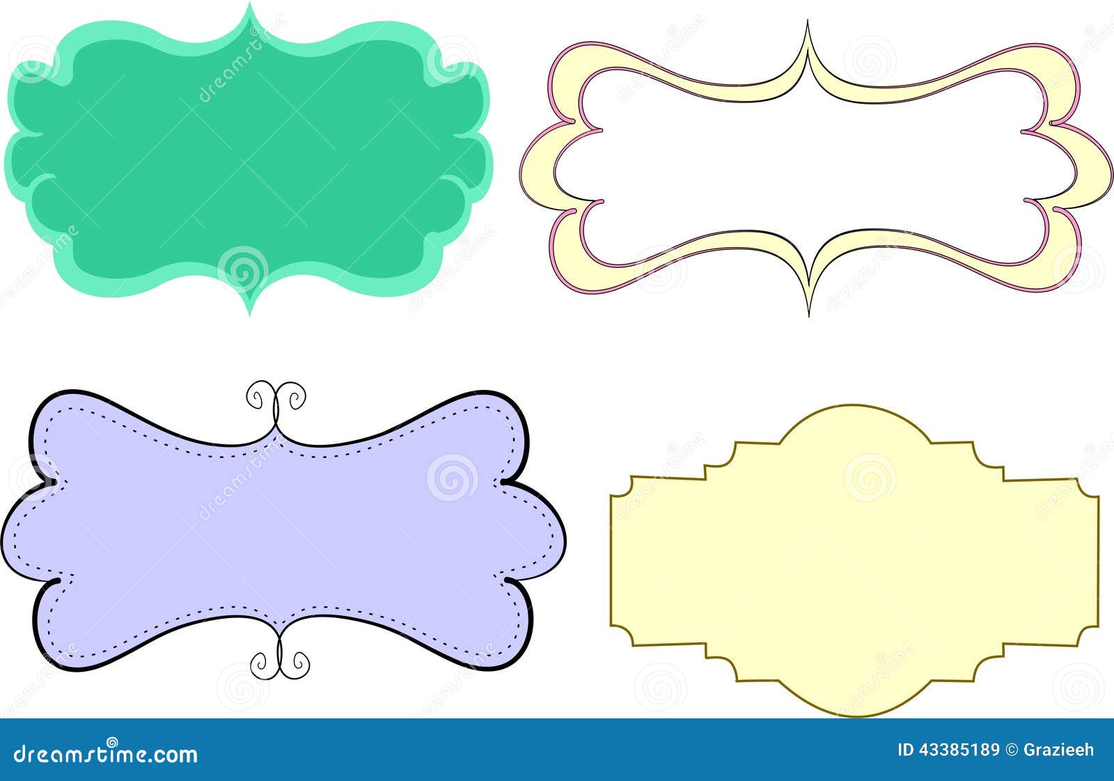 Frames stock illustration. Illustration of cartoon, adorable - 43385189