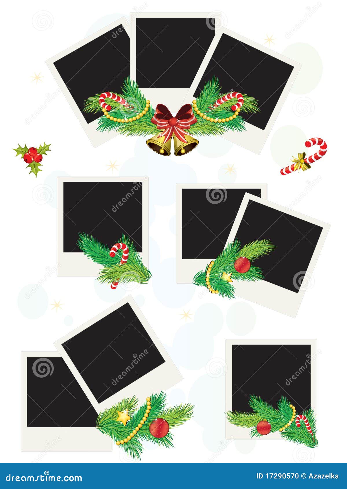 Frames Da Foto Do Polaroid Do Natal Ilustração do Vetor - Ilustração de ...