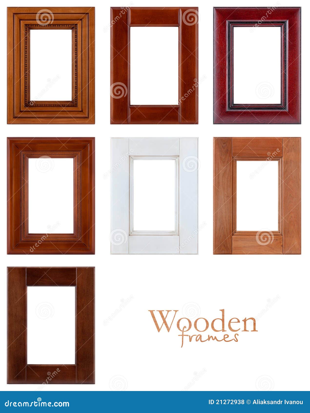 Frames de madeira foto de stock. Imagem de marrom, retrato - 21272938