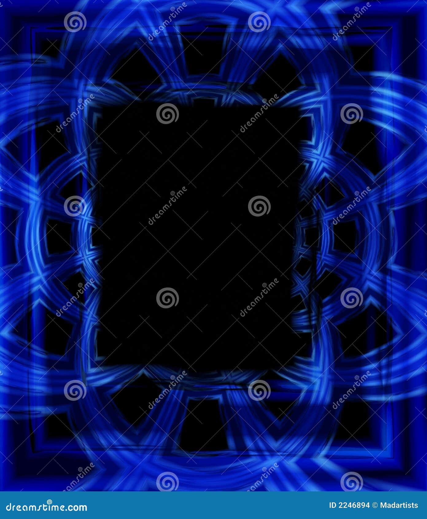 Frames De Retrato Da Foto No Azul Ilustração Stock - Ilustração de ...