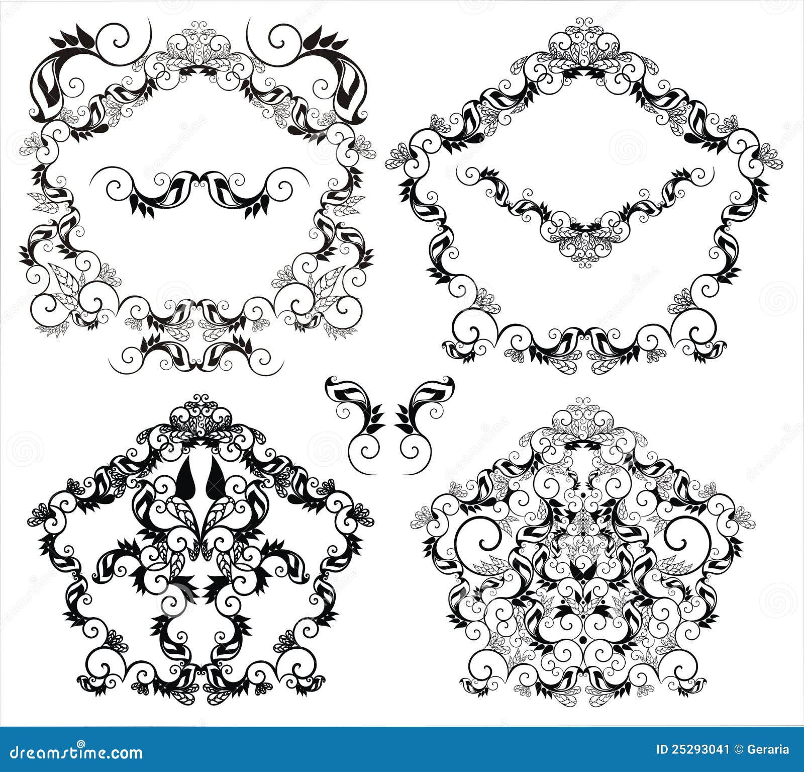 Frames and Decorative Elements Stock Vector - Illustration of design ...