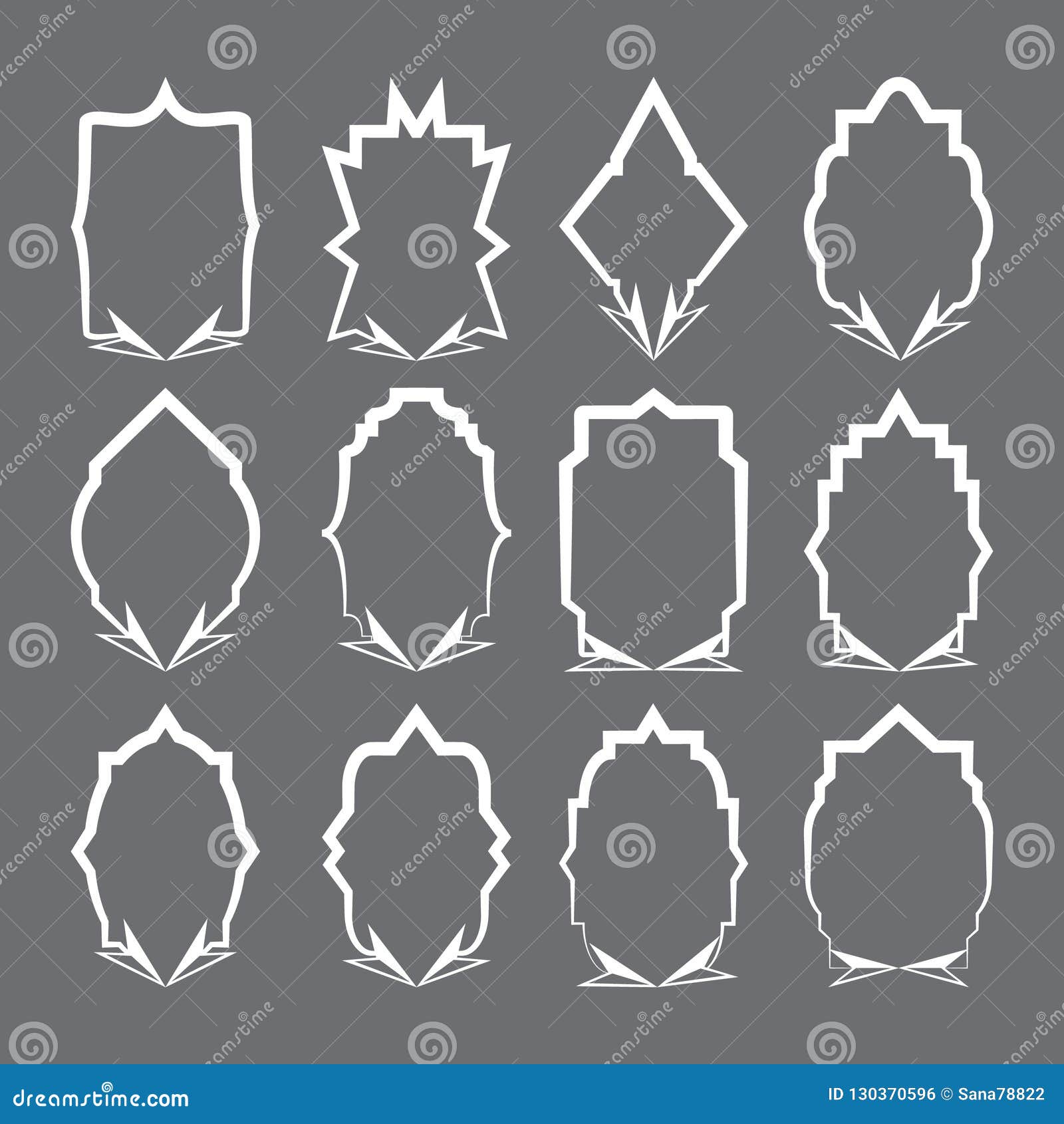 Frames of Different Geometric Shapes. Vector Illustration. Stock Vector ...