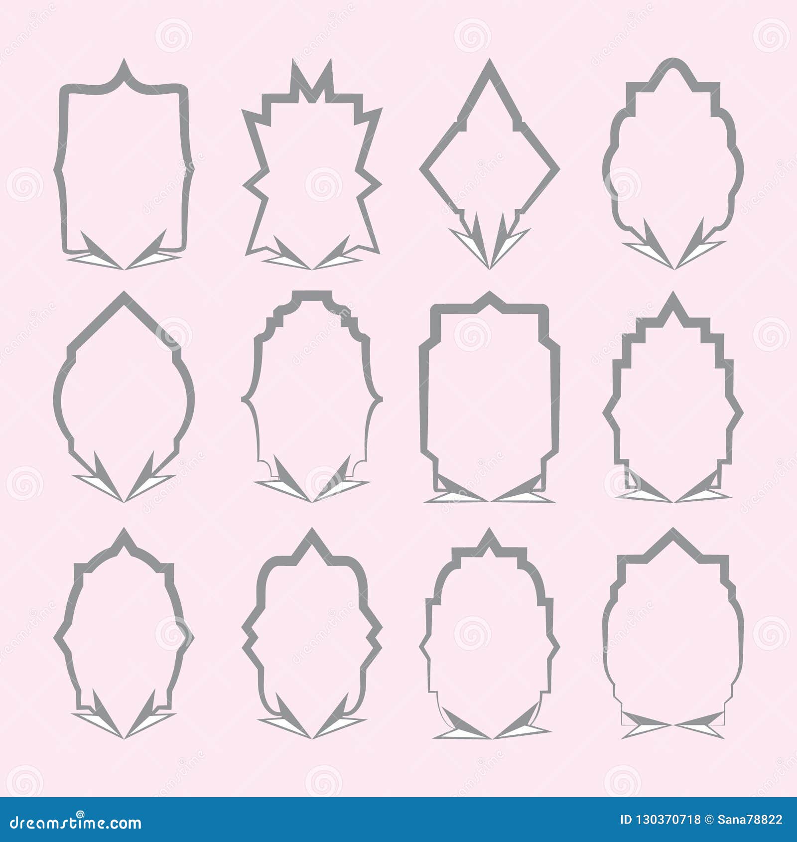 Frames of Different Geometric Shapes. Vector Illustration. Stock Vector ...