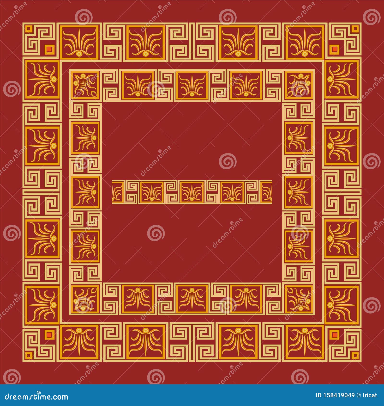 Frames in Ethnic Style. Artistic Decorative Design Element Stock Vector ...