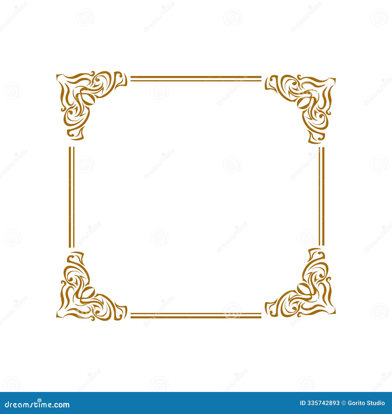 Frames Golden Rectangle Design Vector Illustration Stock Vector ...