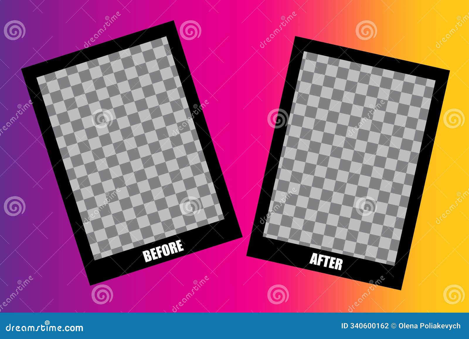 Before and after Frames. Gradient Background Design. Transparent ...