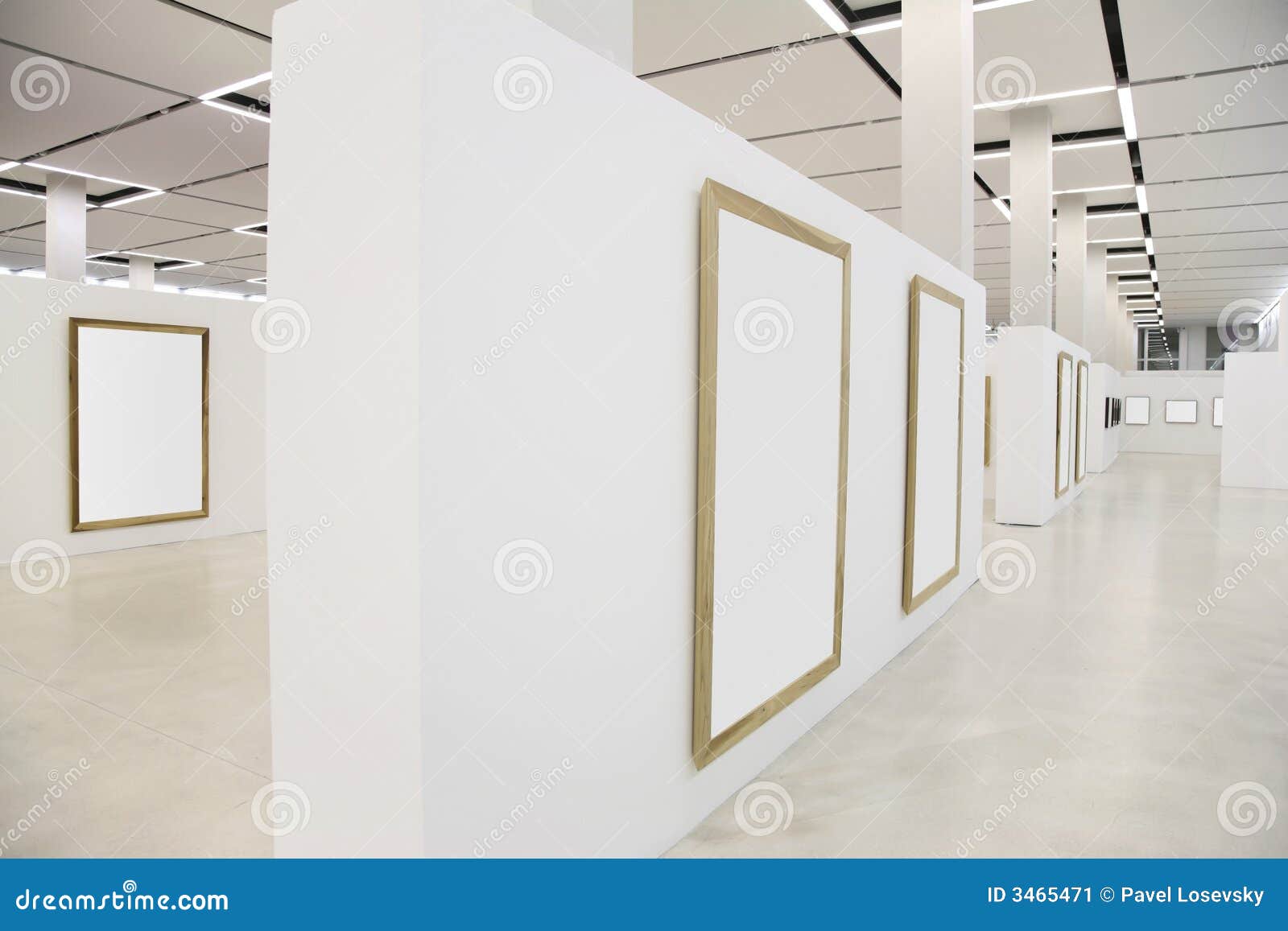Frames in the hall 2 stock image. Image of photograph - 3465471