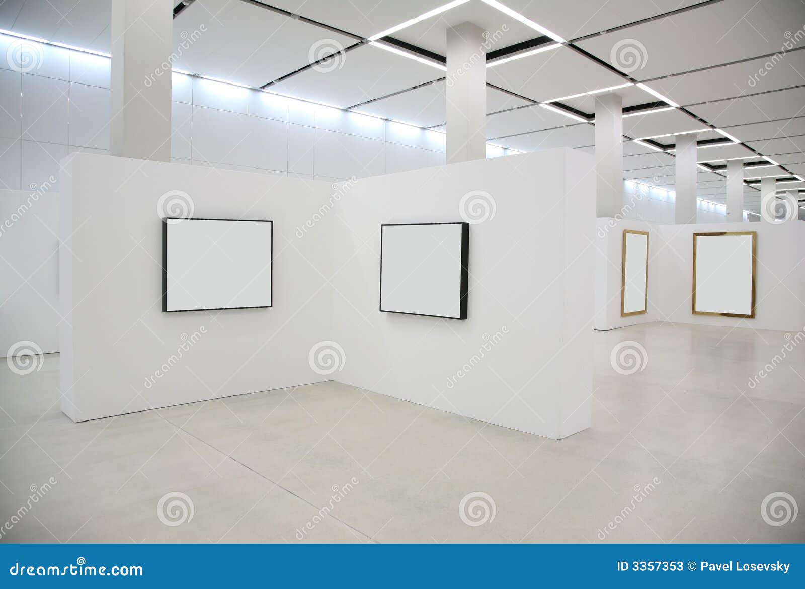Frames in the hall stock image. Image of frame, canvas - 3357353
