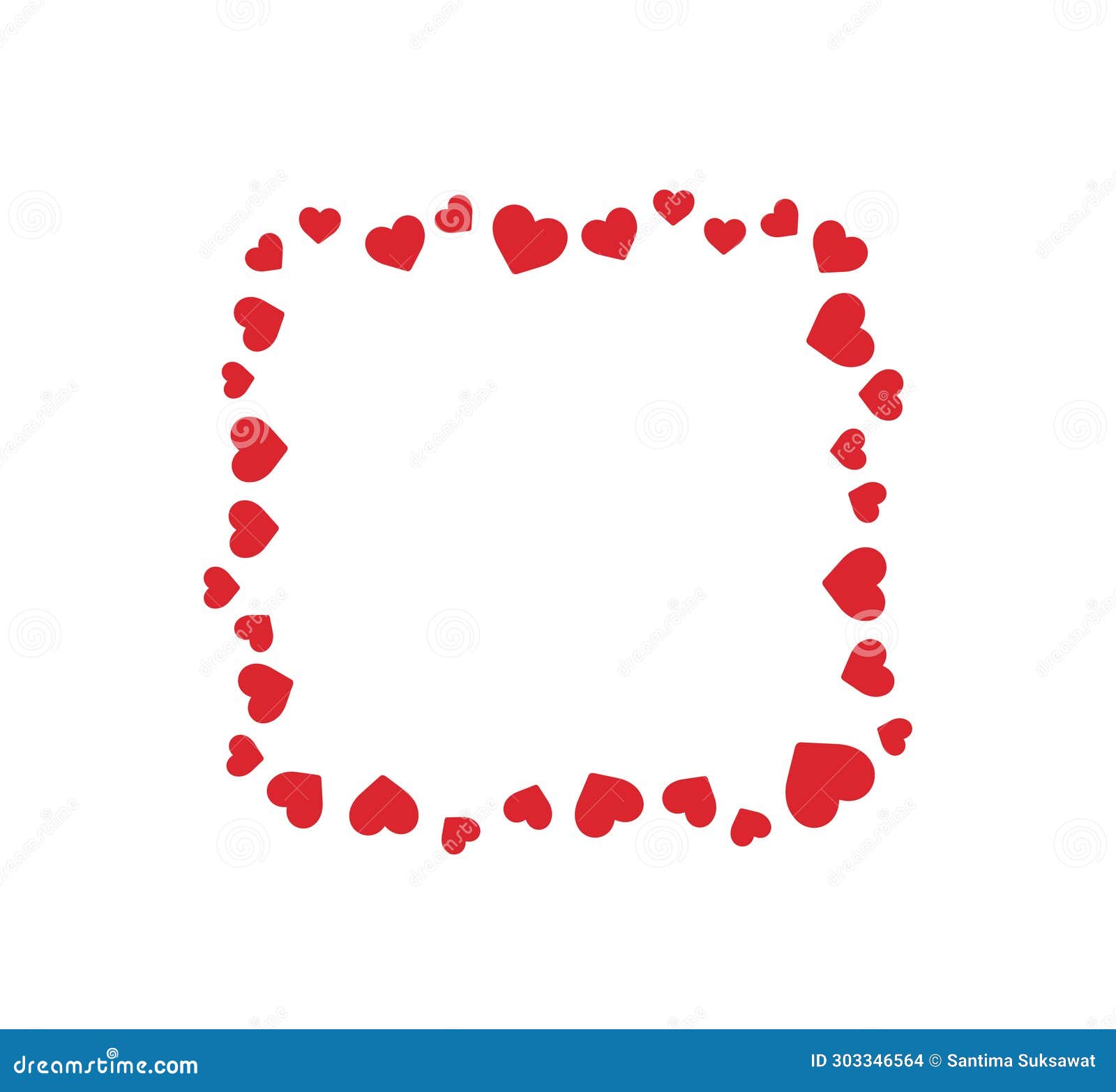 Frames with Hearts Vector Illustration Stock Vector - Illustration of ...