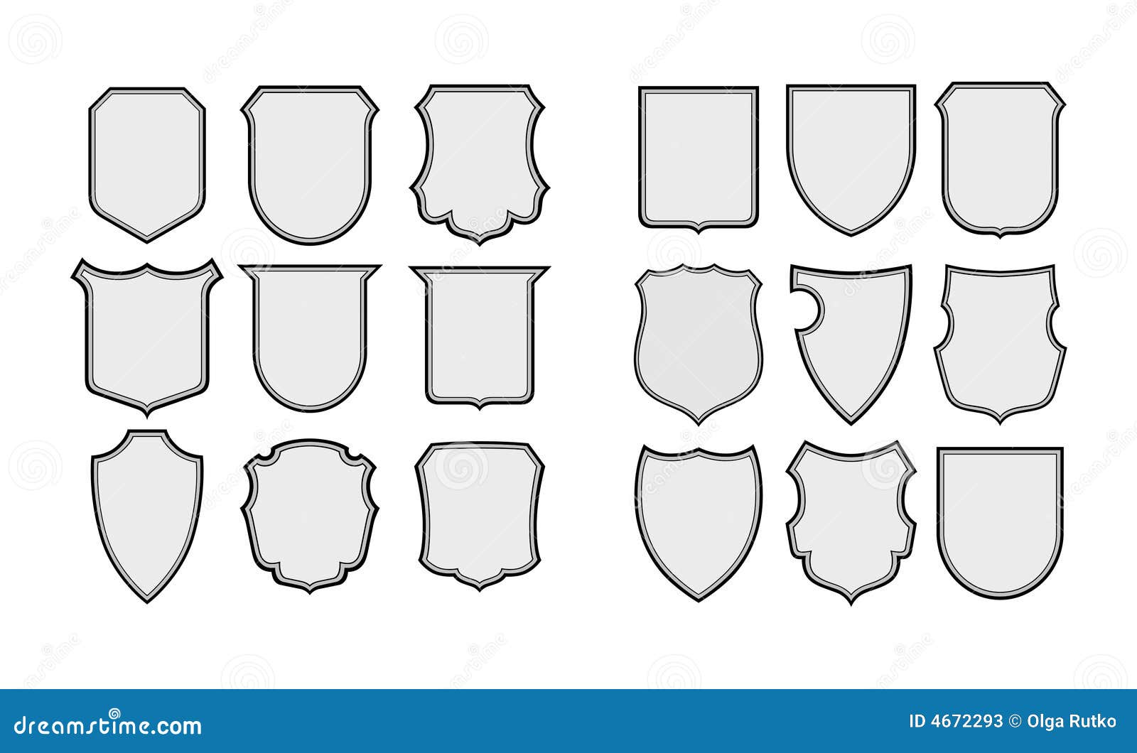 Frames Heraldic Shields Vector Διανυσματική απεικόνιση - εικονογραφία ...