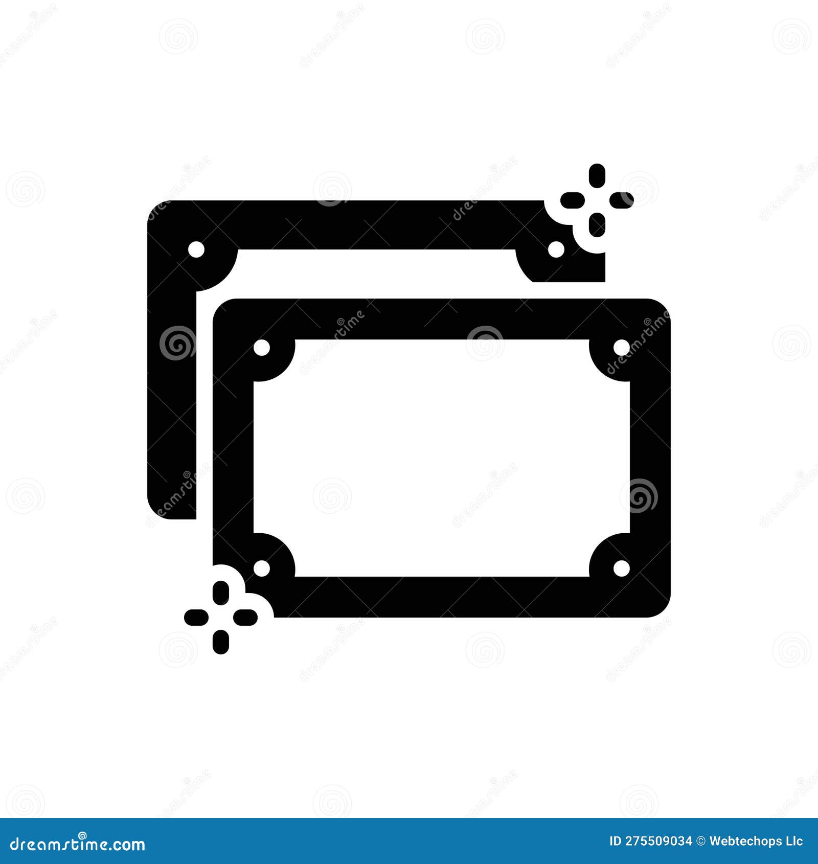Black Solid Icon for Frames, Picture and Framework Stock Vector ...
