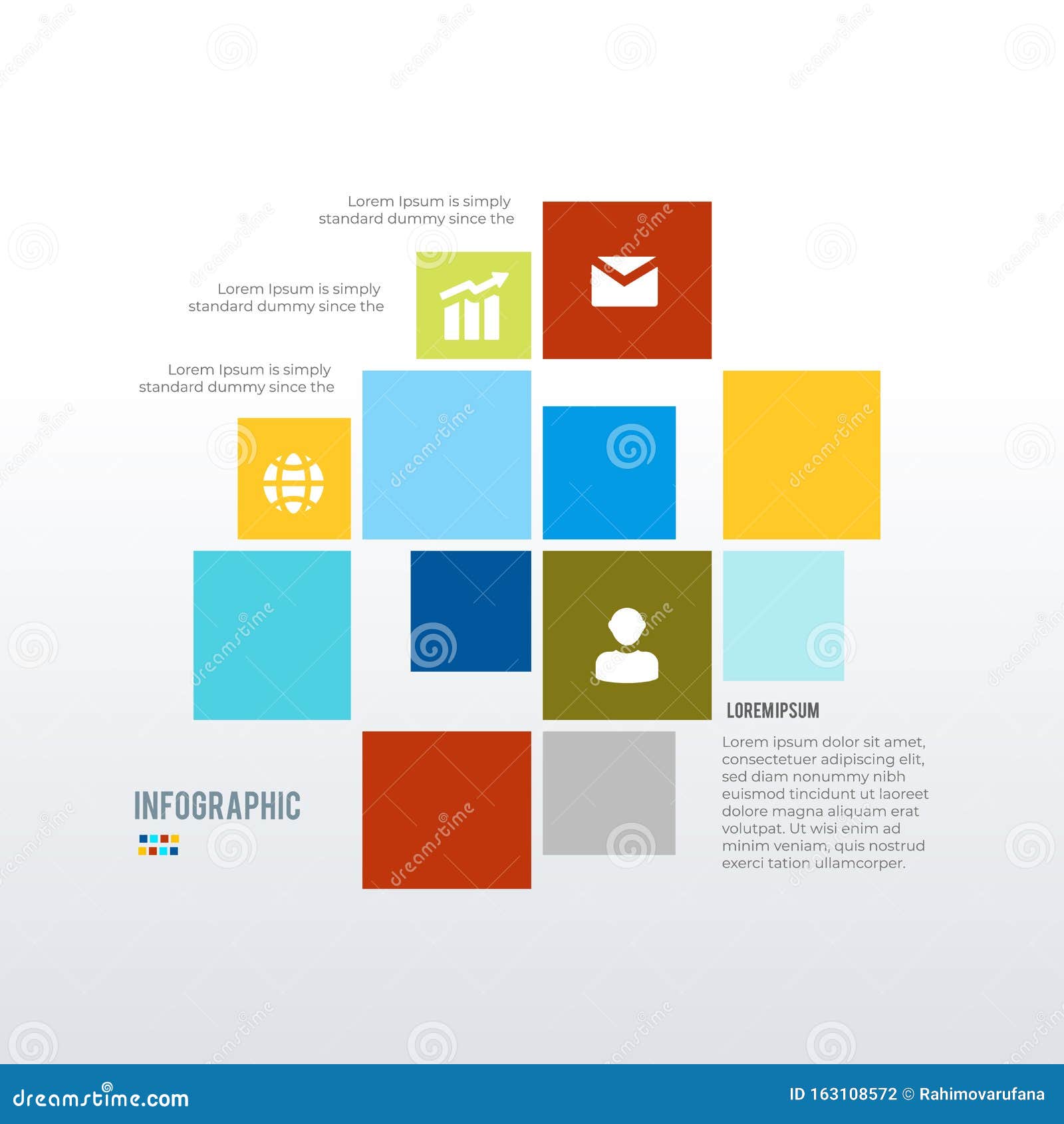 Frames Infographic Template Design with Icons. Business Concept ...