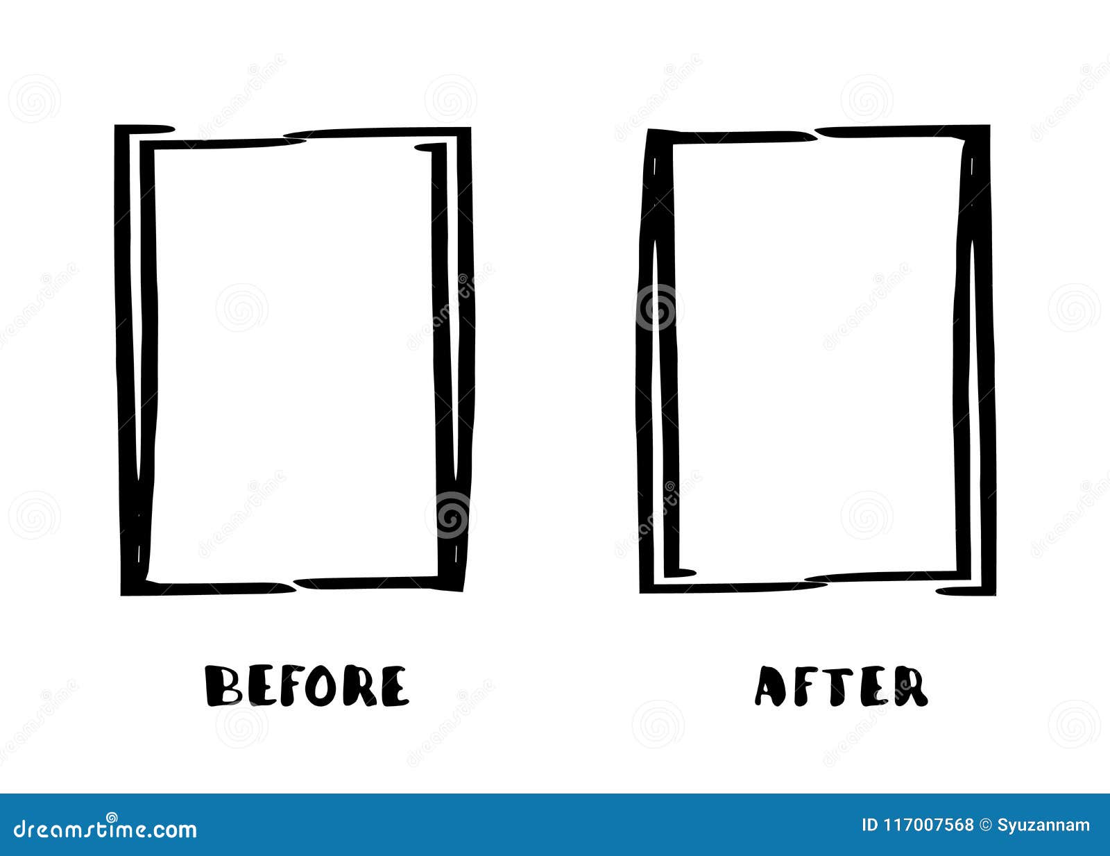 Before and after Card. Vector Illustration. Stock Vector - Illustration ...