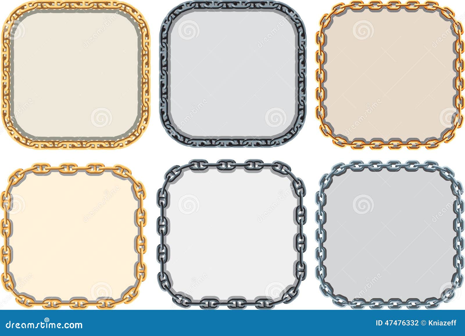 Frames made of chains stock vector. Illustration of illustrations ...