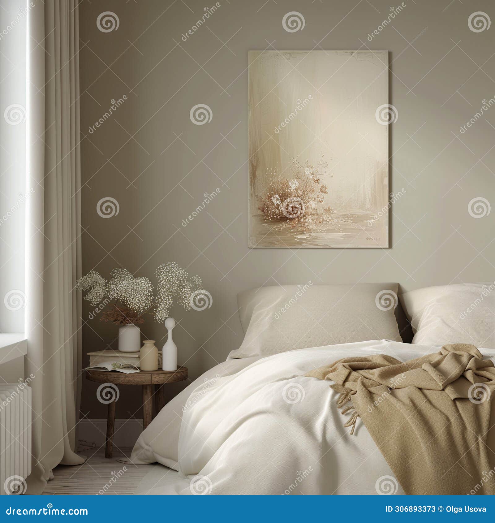 Frames Mockup with Picture Space in the Bedroom. Templates for ...