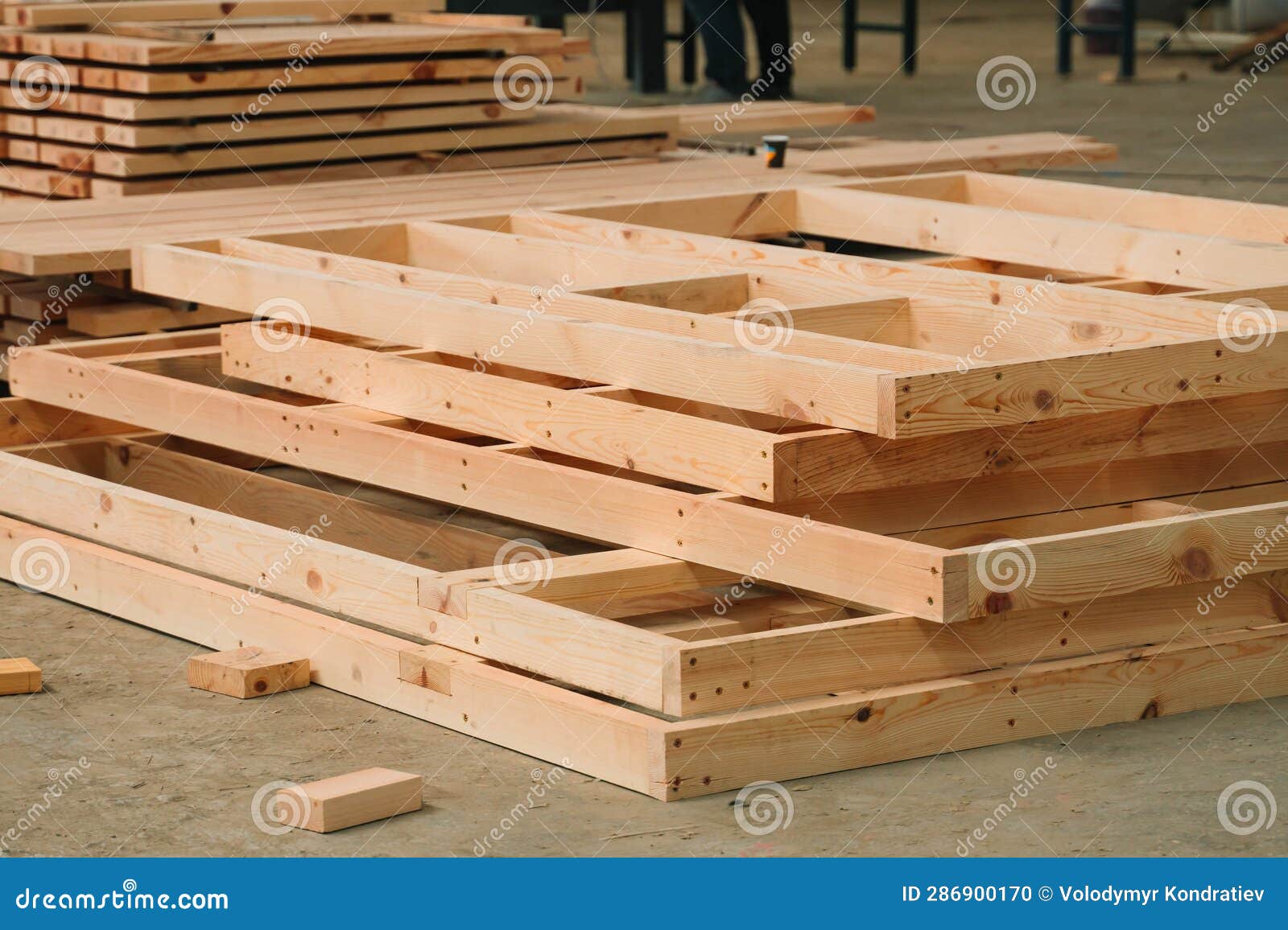 Frames for a Modular Prefabricated House Stock Photo - Image of frame ...