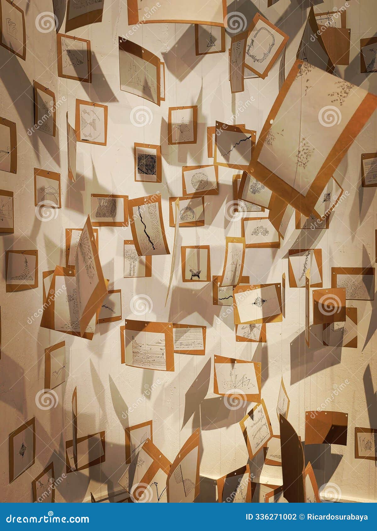 Frames and Notes with Messages Blank Black Hanging Frames Stock ...