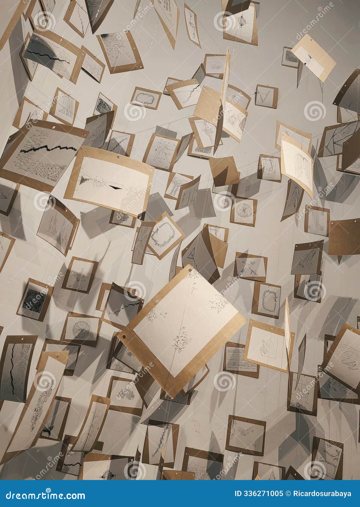 Frames and Notes with Messages Blank Black Hanging Frames Stock ...