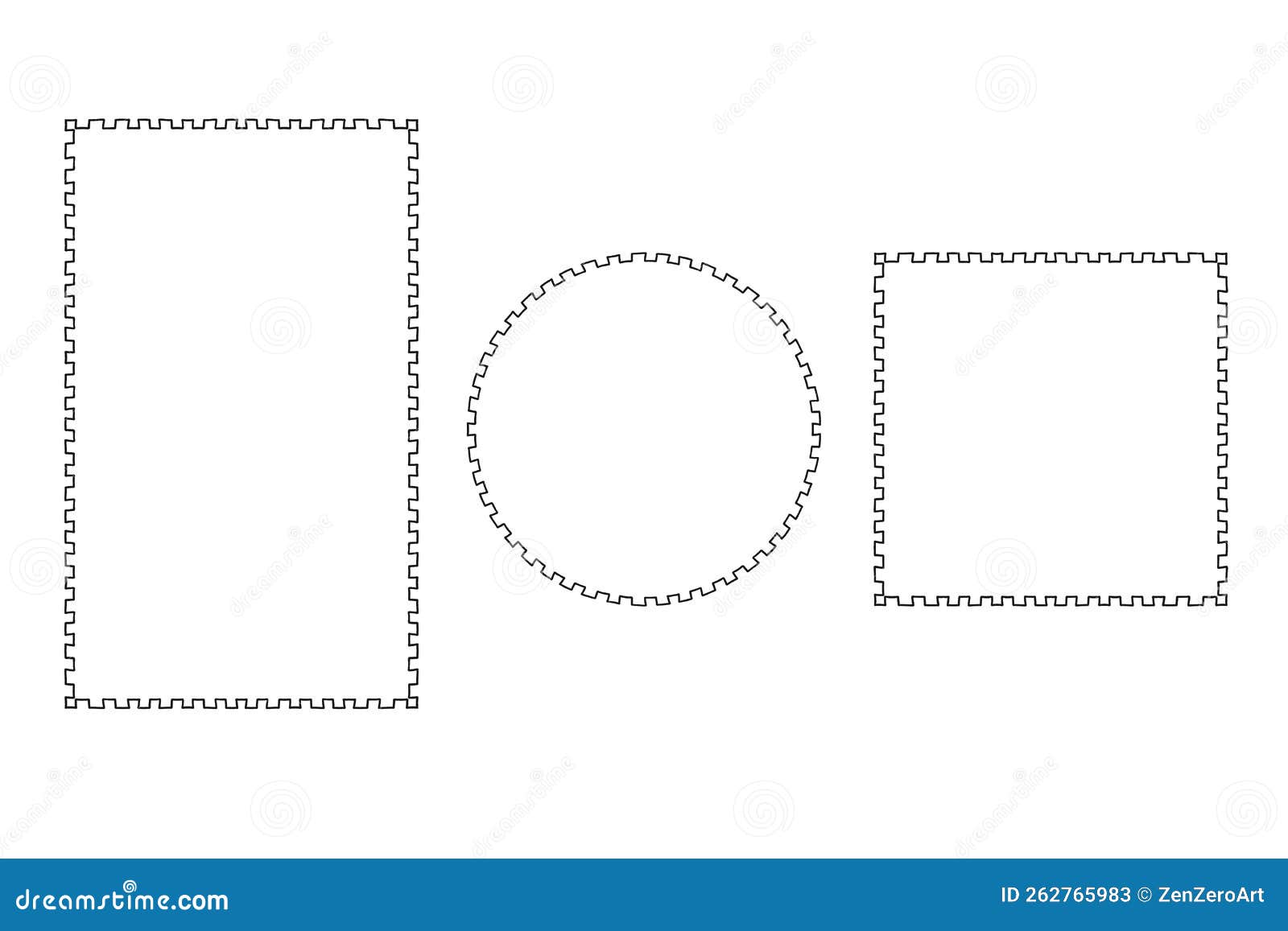 Frames Outline Set. Hand Drawn Decorative Doodle Brush Stroke Borders ...