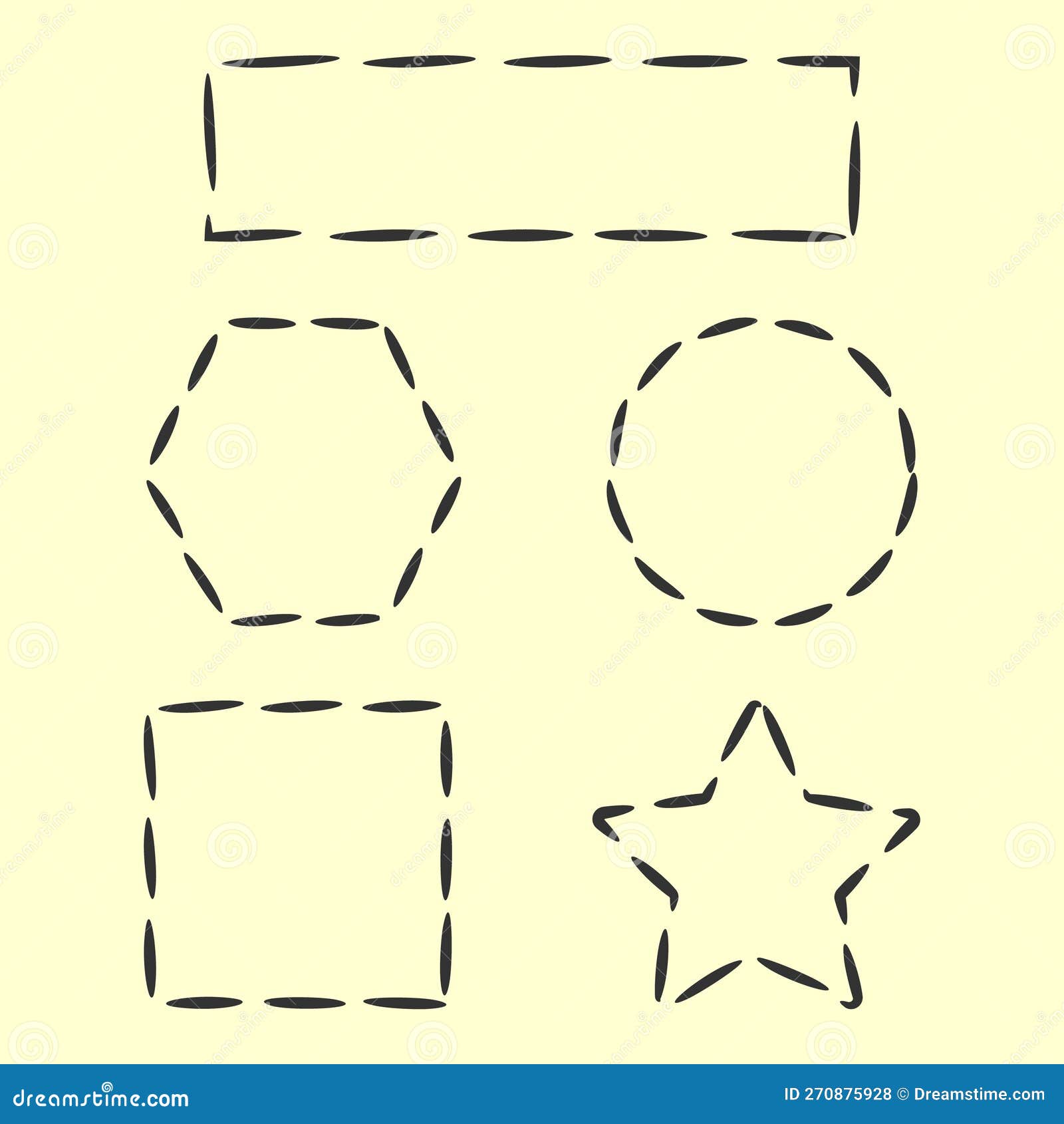 Frames Outline Set. Hand Drawn Decorative Doodle Ink Stroke Borders ...