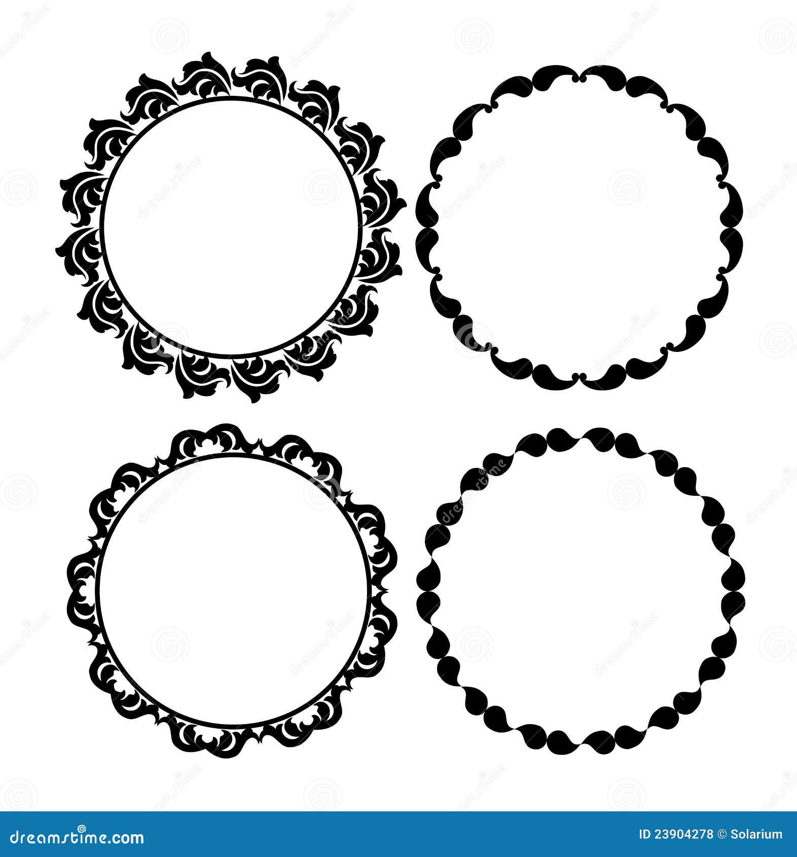 Frames redondos ilustração do vetor. Ilustração de fundo - 23904278