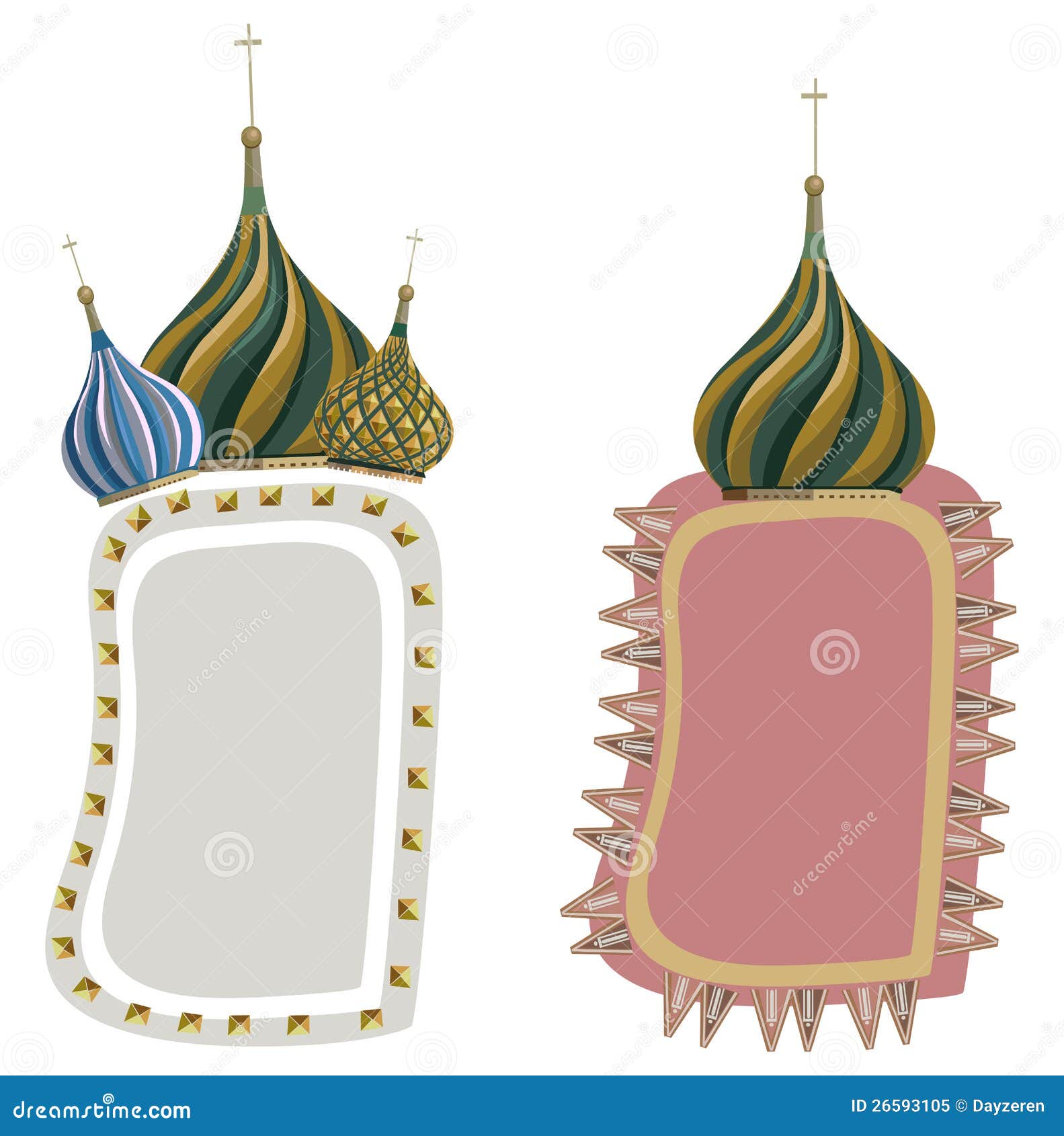 Frames with Russian Domes stock vector. Illustration of white - 26593105