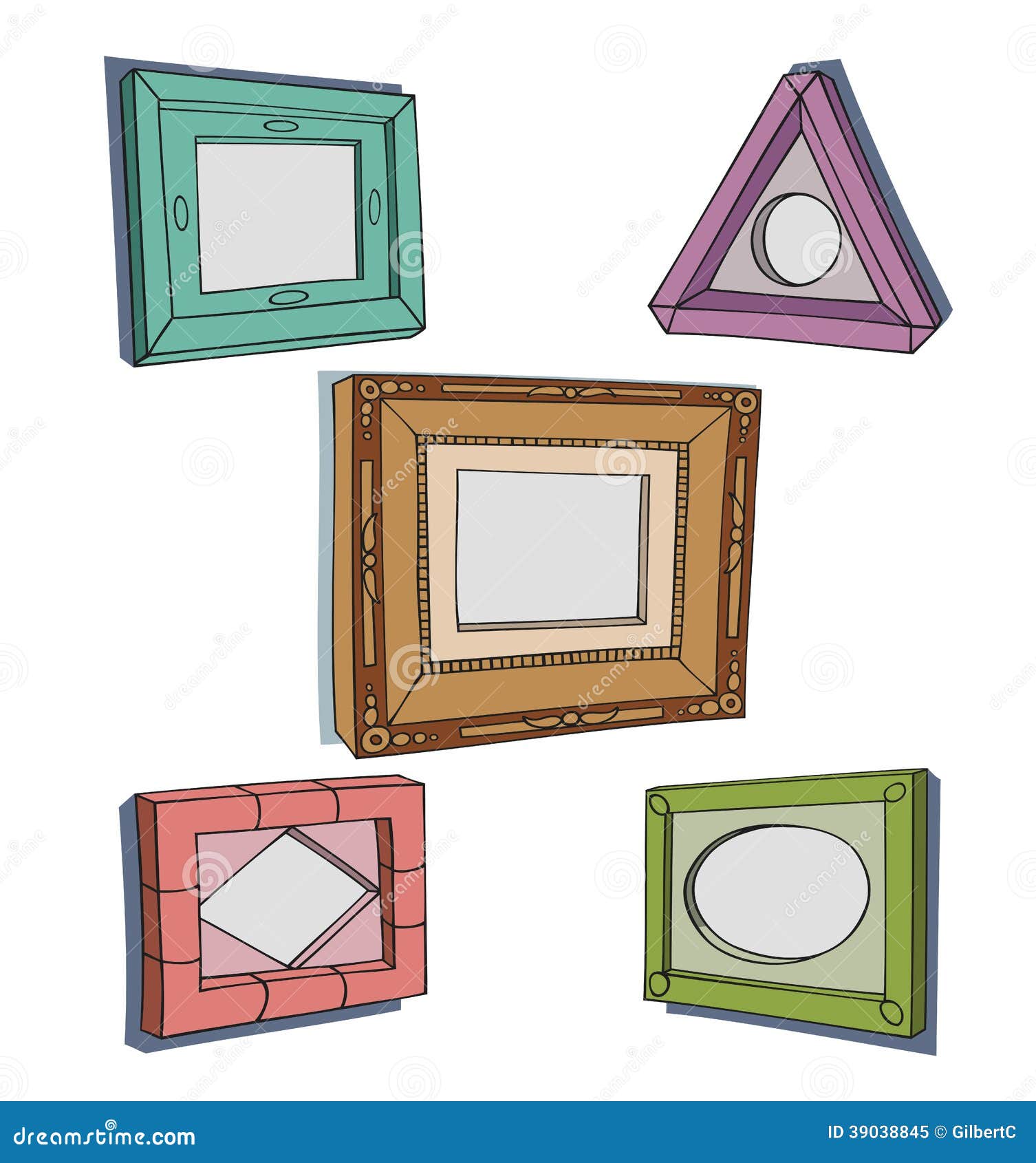 Frames stock vector. Illustration of decoration, album - 39038845