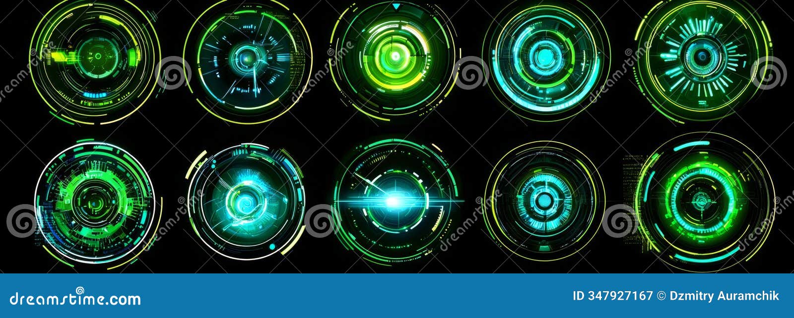 Frames Set in HUD Style. Futuristic Modern User Interface Elements ...