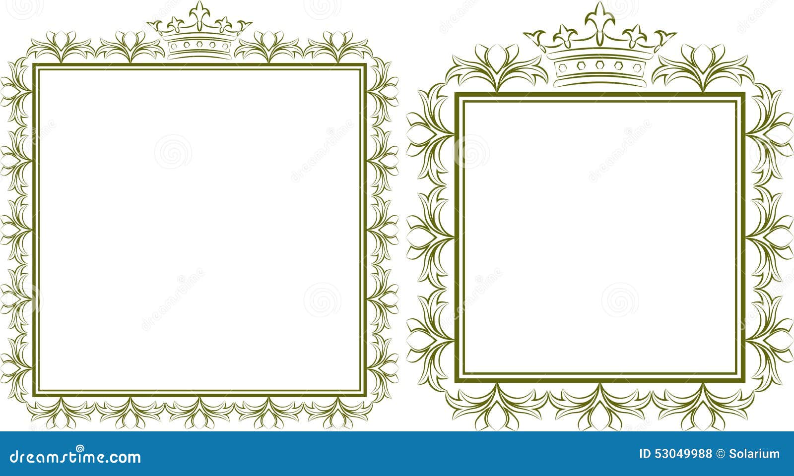 Frames stock vector. Illustration of silhouette, crown - 53049988