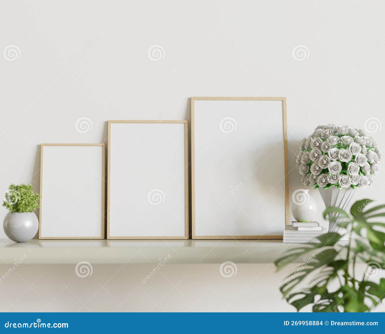 Frame Photo on Wall for Using To Presentation or Show Your Art Design ...