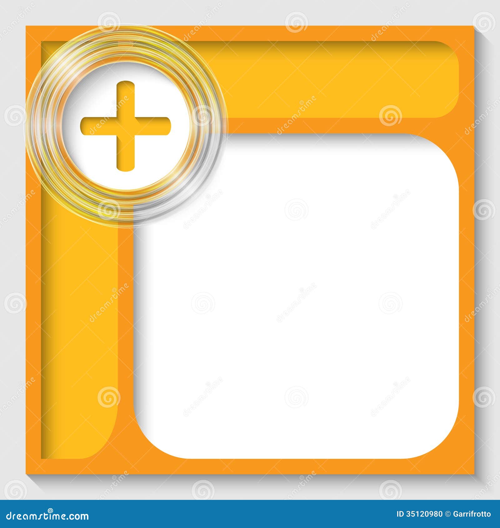 Frames for Text and Plus Sign Stock Vector - Illustration of light ...