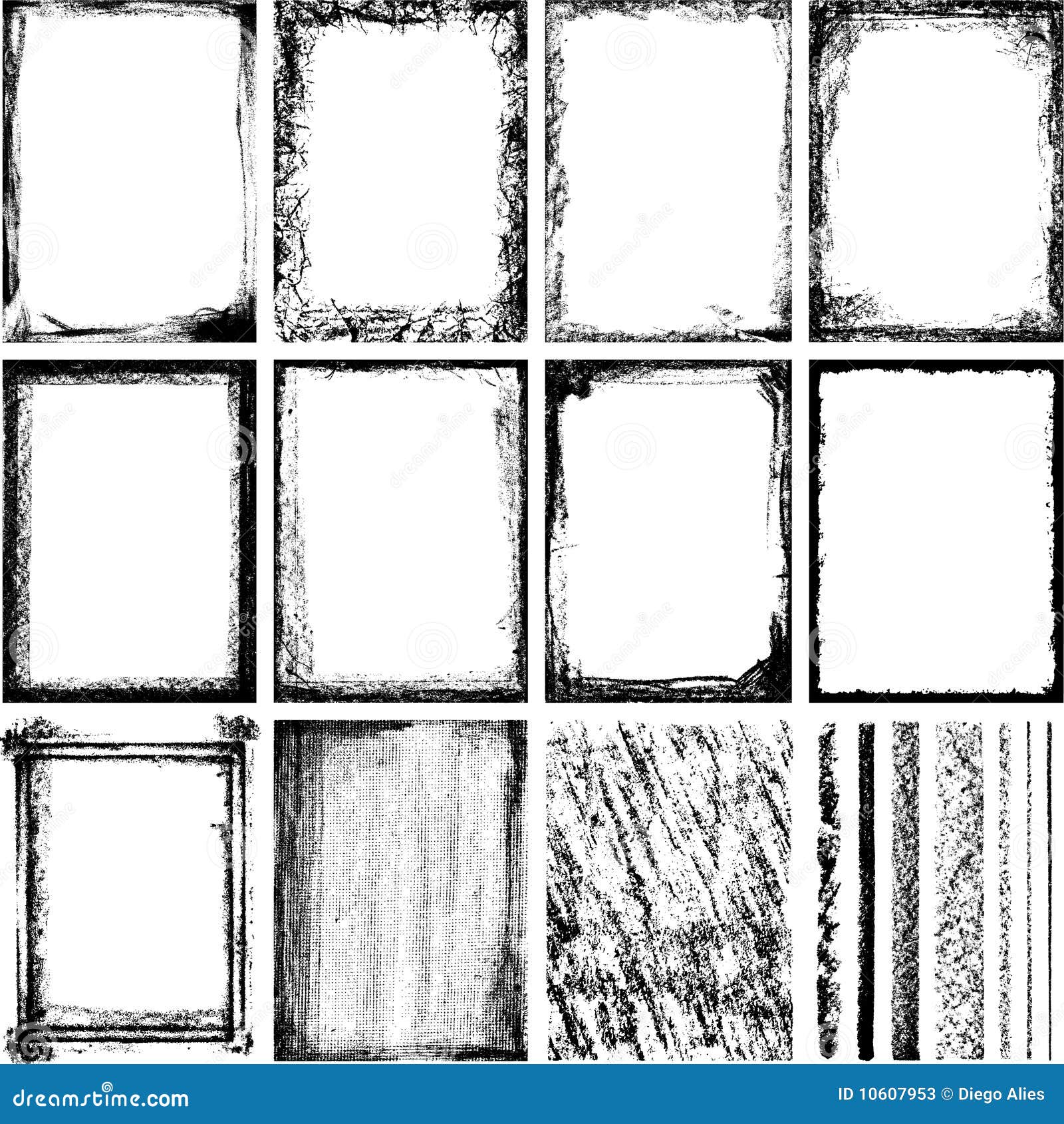 Frames and Textures 2 stock vector. Illustration of effect - 10607953