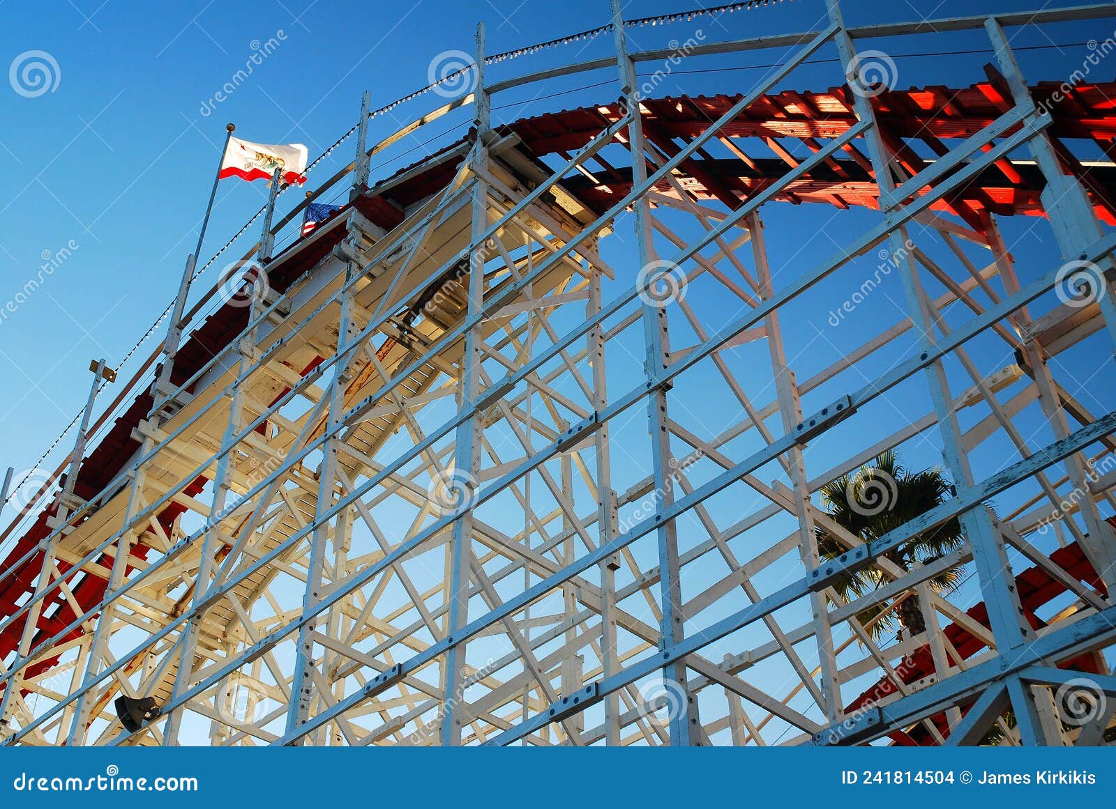 The Frames and Timbers of a Historic Wooden Rollercoaster Editorial ...