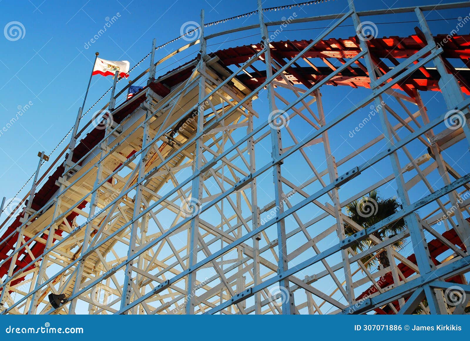 The Frames and Timbers of a Historic Wooden Rollercoaster Editorial ...