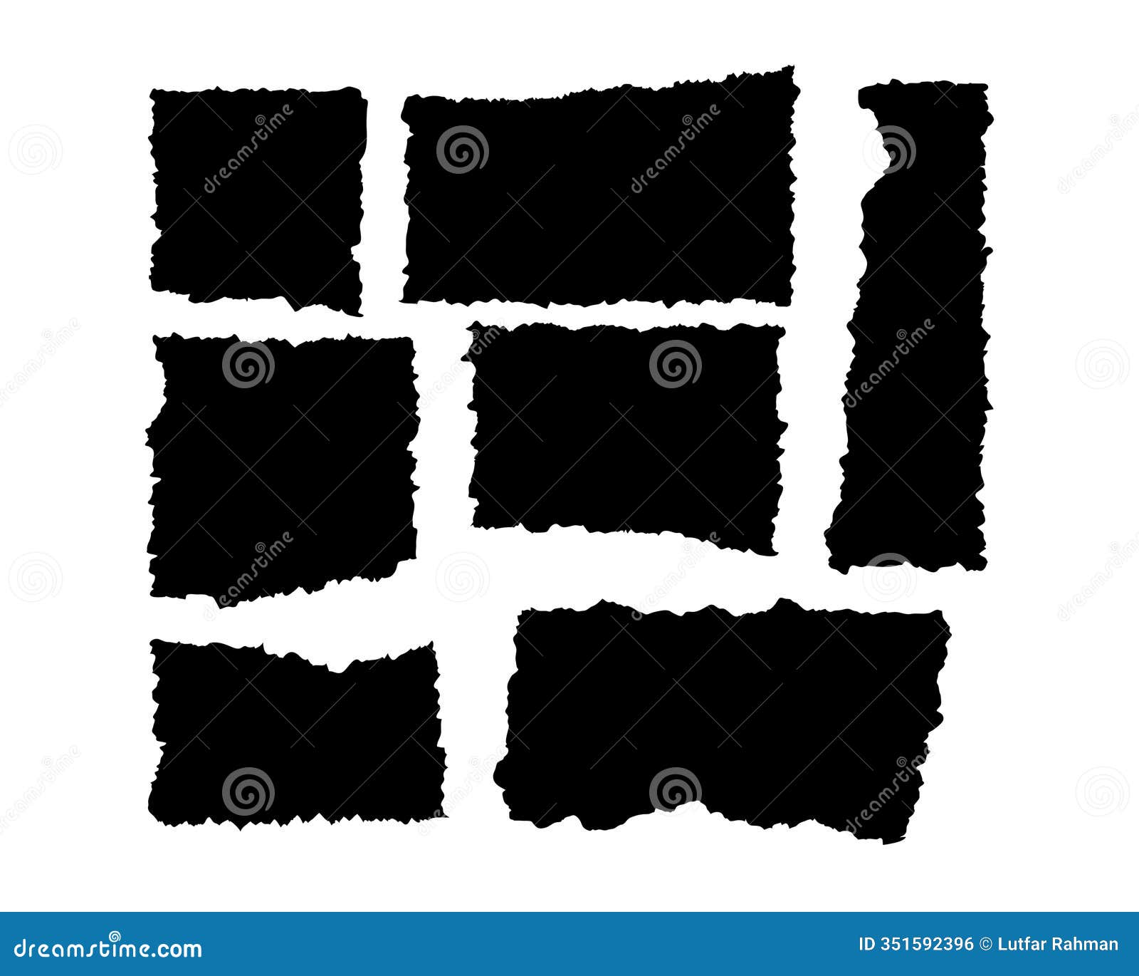 Frames of Torn Paper with Sharp Edges, Torn Sheets for Design, Collages ...