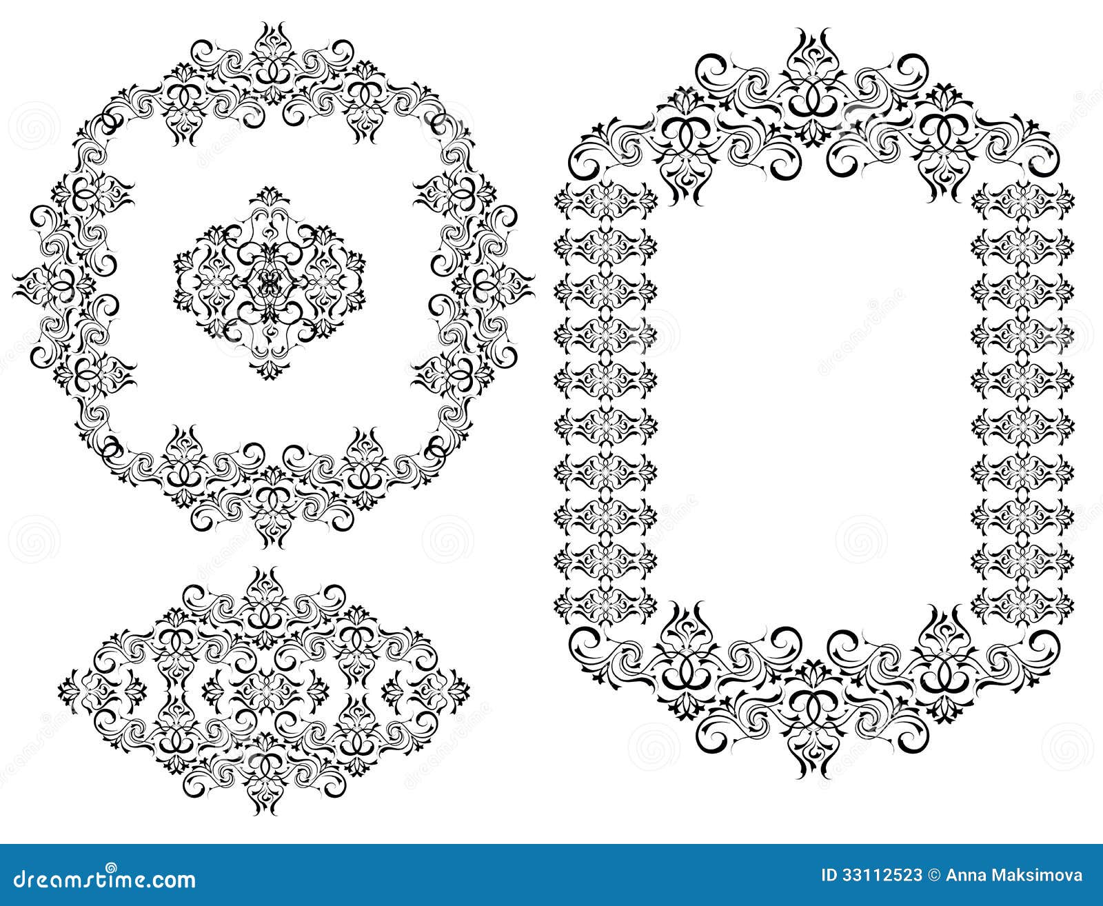 Frames and vignettes stock vector. Illustration of scroll - 33112523