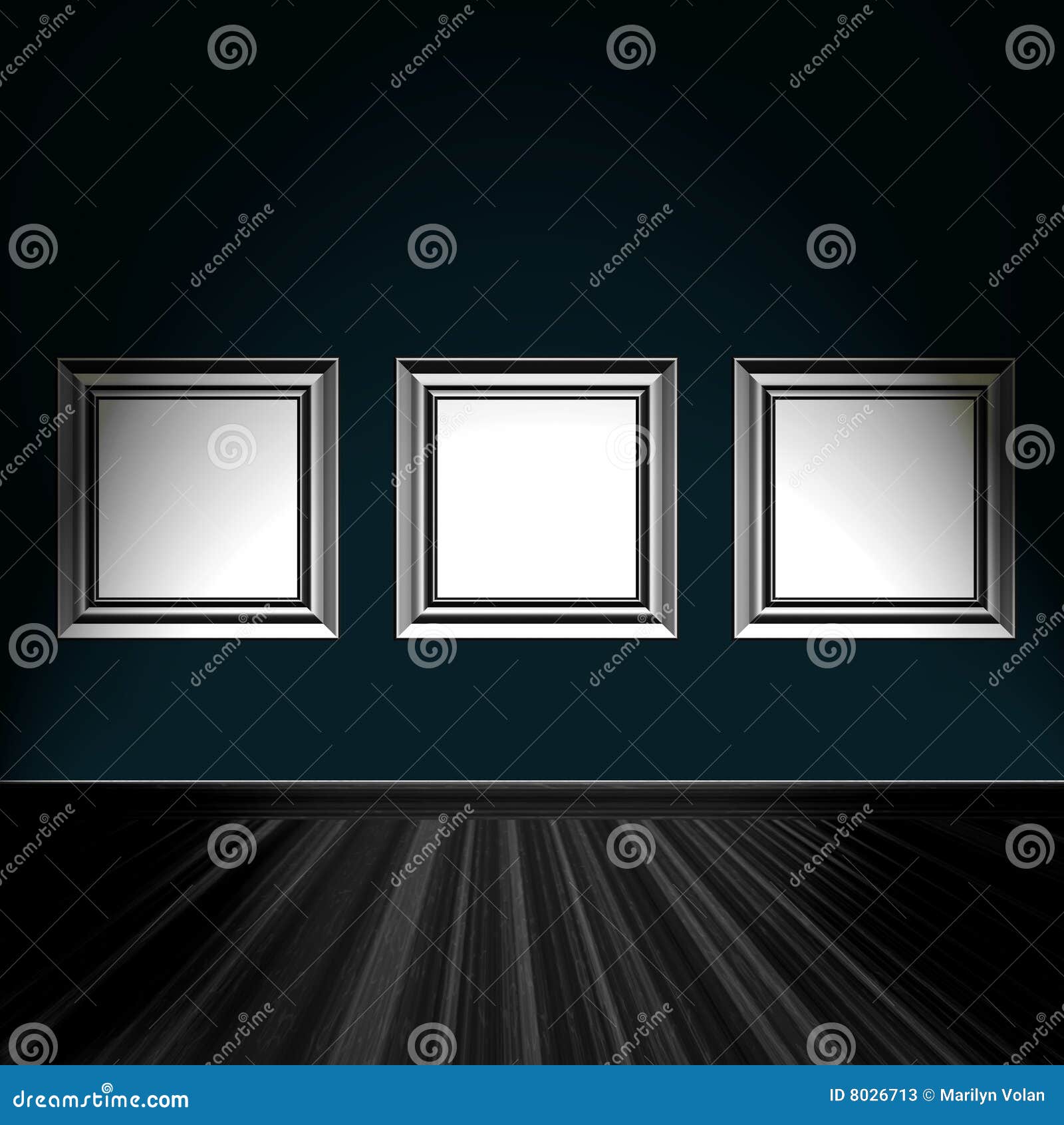 Frames on Wall stock illustration. Illustration of gallery - 8026713
