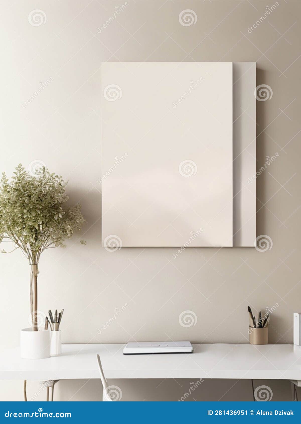 Frames on the Wall. Created with AI Technology. Stock Illustration ...