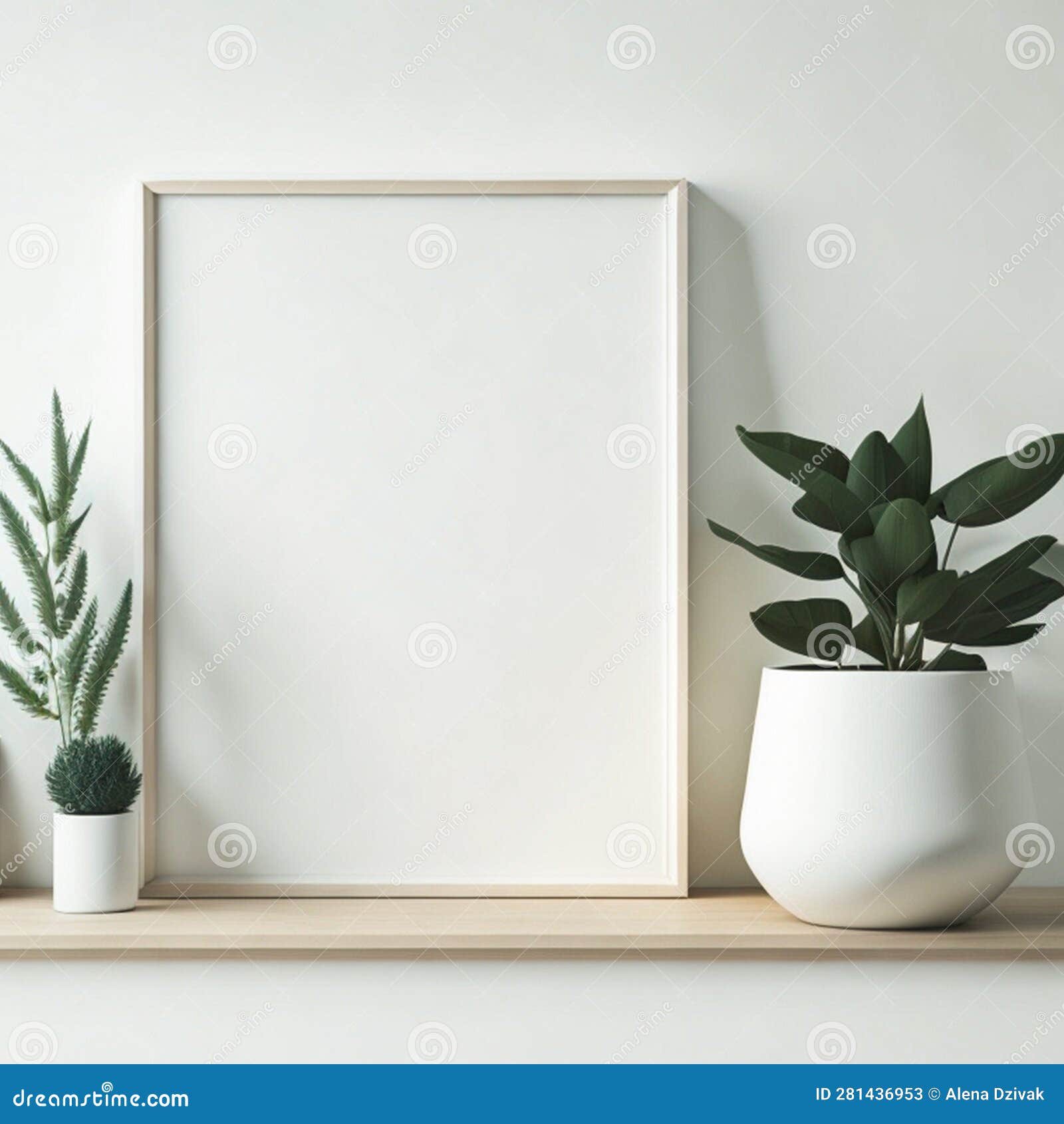 Frames on the Wall. Created with AI Technology. Stock Illustration ...