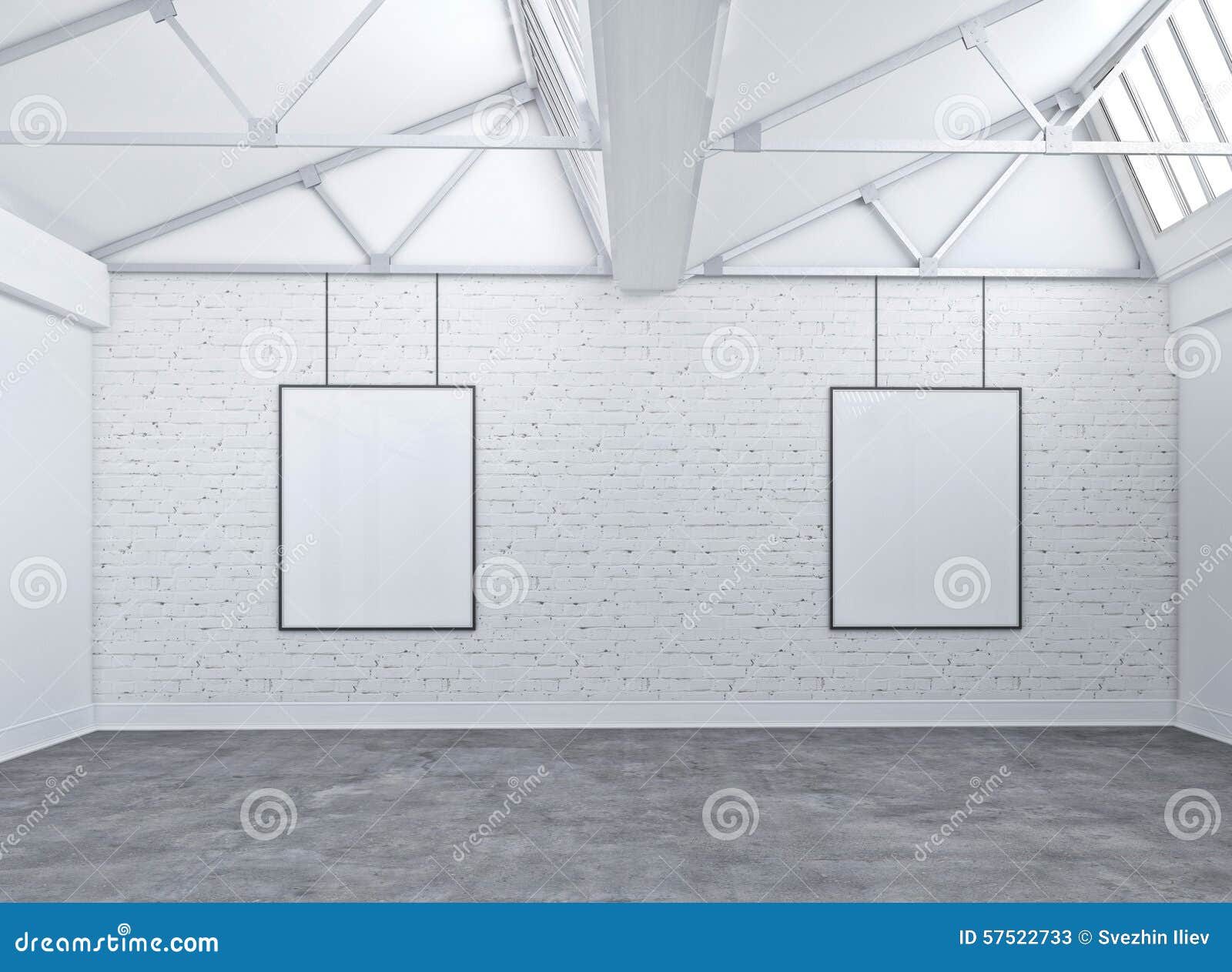 Frames in warehouse stock image. Image of warehouse, bricks - 57522733