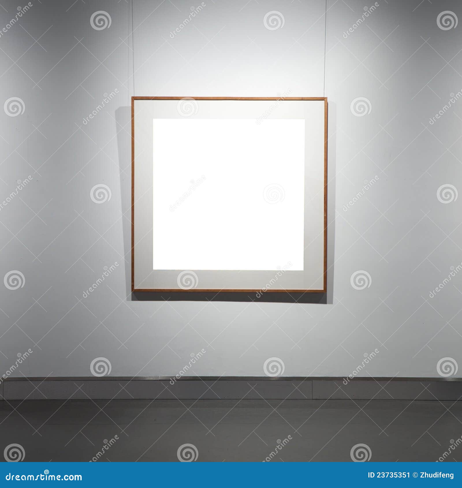 Frames on white wall stock image. Image of canvas, space - 23735351