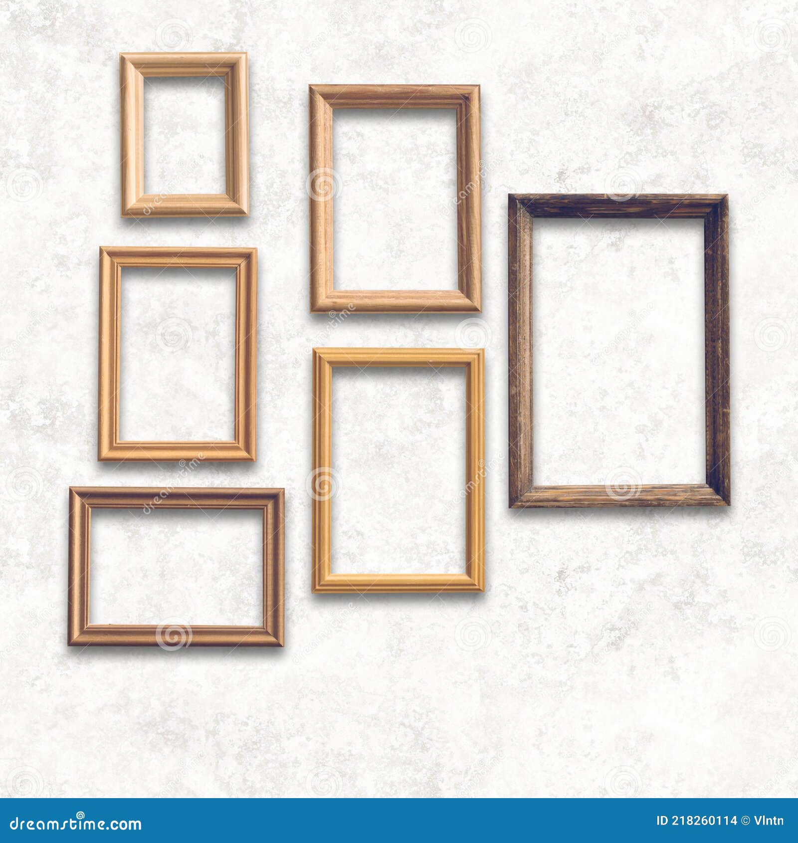 Frames on white wall stock photo. Image of frame, cyan - 218260114