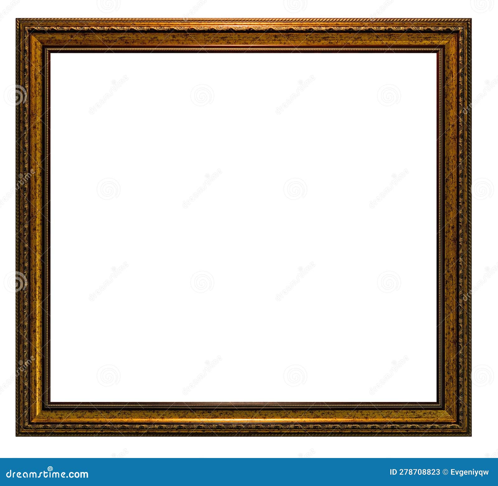 Framework in Antique Style. Classy Gilded Frame - Square Shape Stock ...
