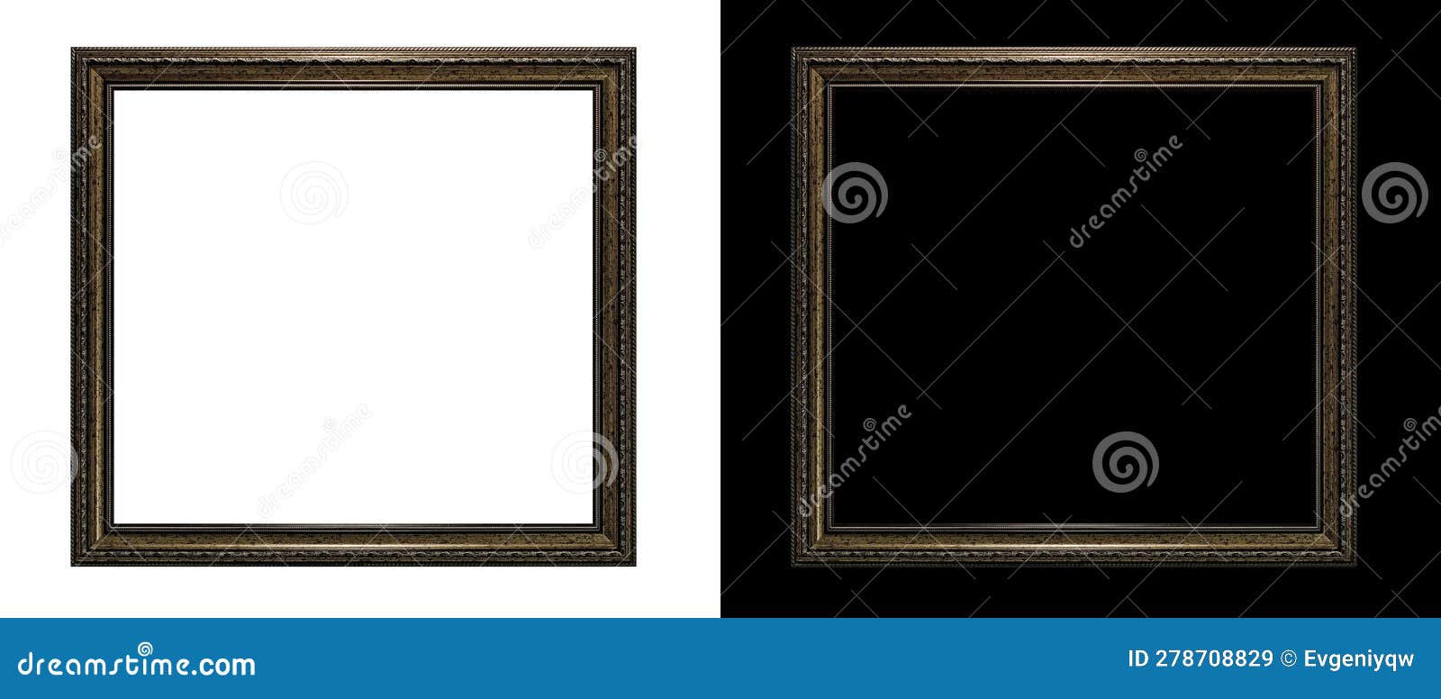 Framework in Antique Style. Classy Gilded Frame - Square Shape Stock ...