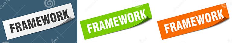 Framework Banner. Framework Speech Bubble Label Set. Stock Vector ...