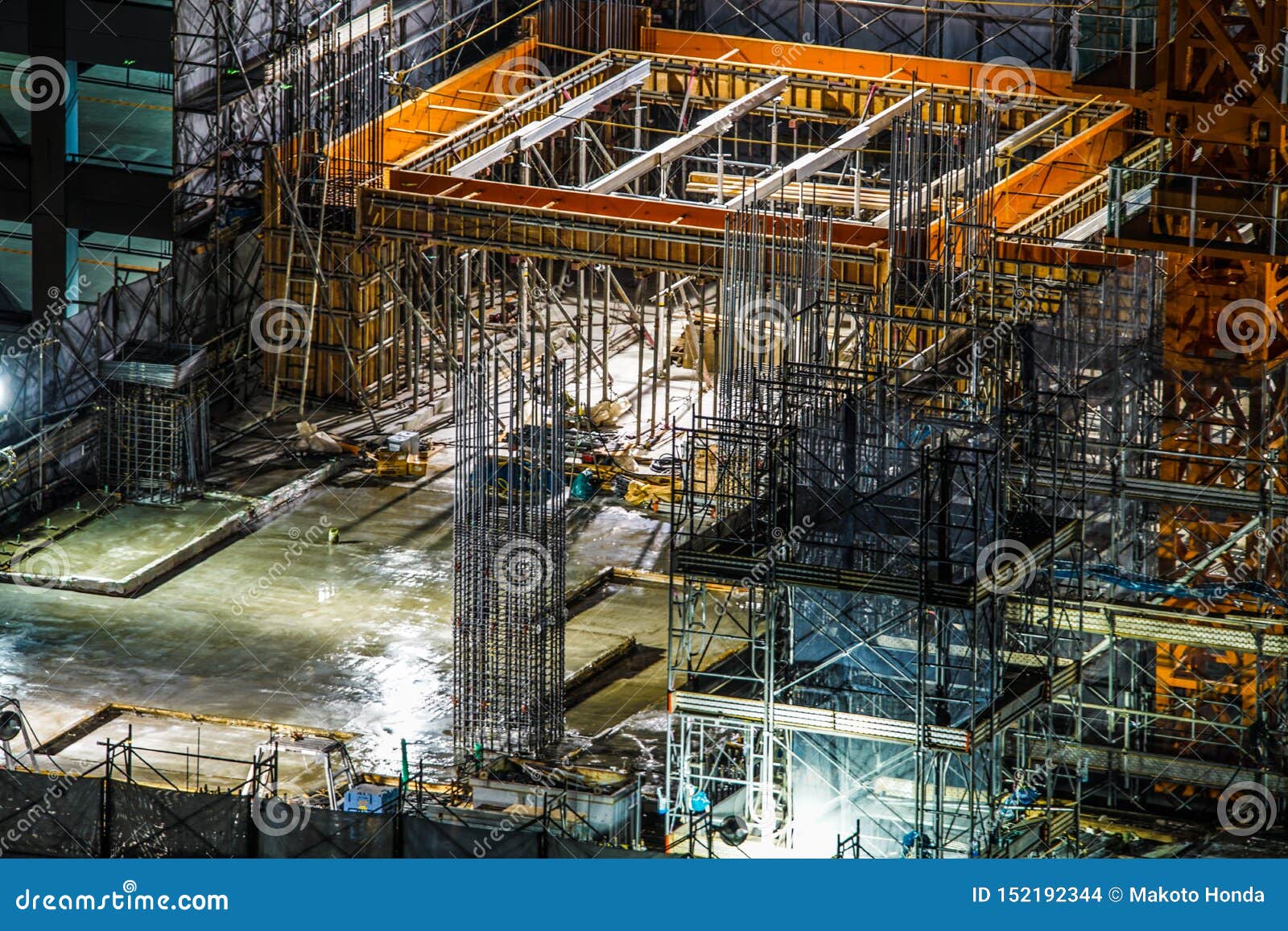 Of the Framework of Building the Image Under Construction Stock Photo ...