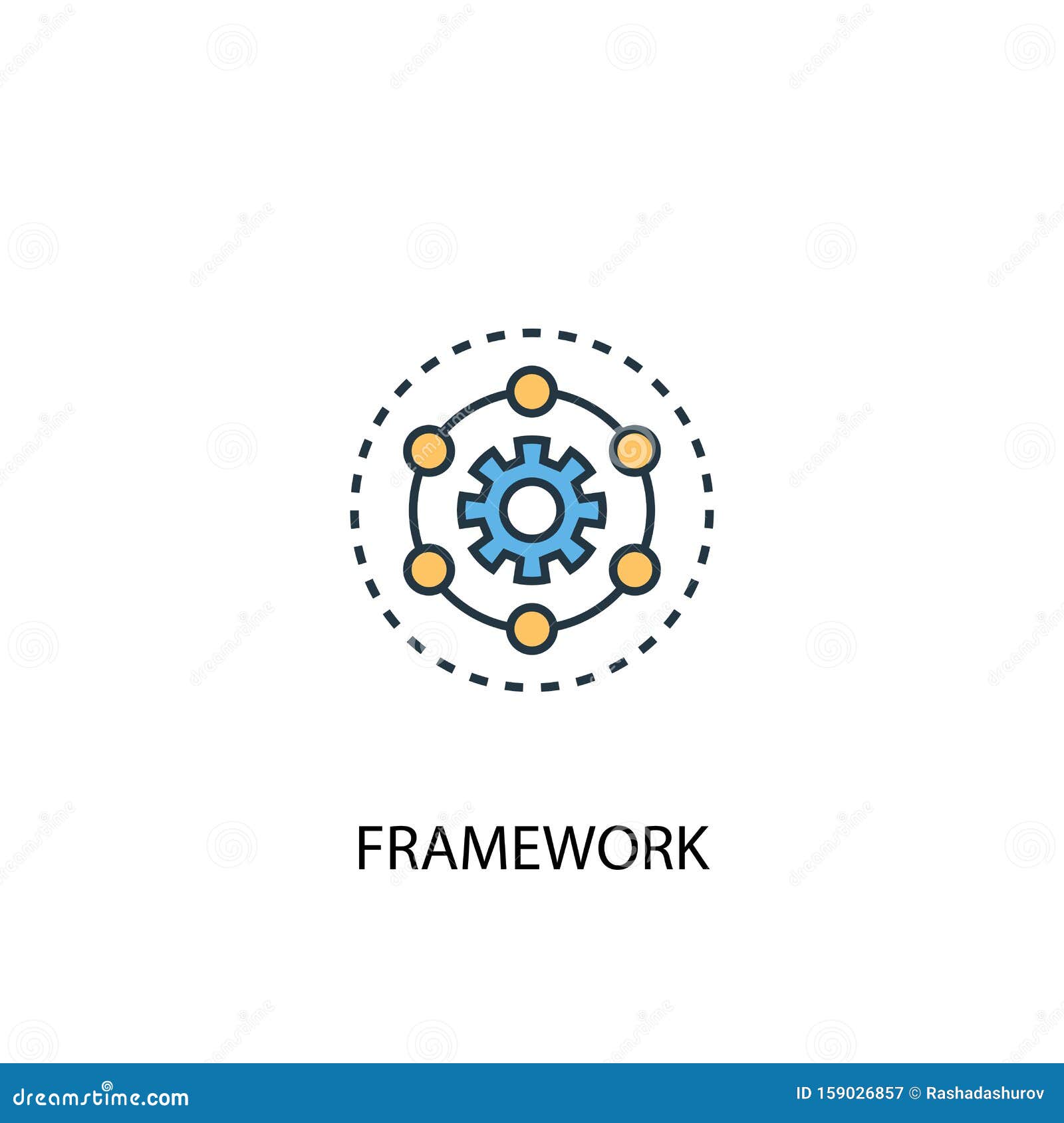 Framework Concept 2 Colored Line Icon Stock Vector - Illustration of ...