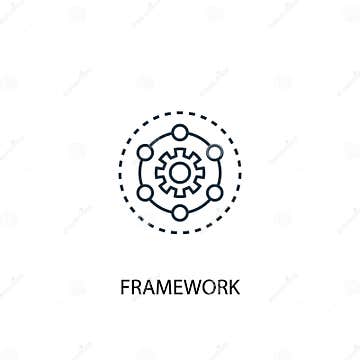 Framework Concept Line Icon. Simple Stock Vector - Illustration of ...