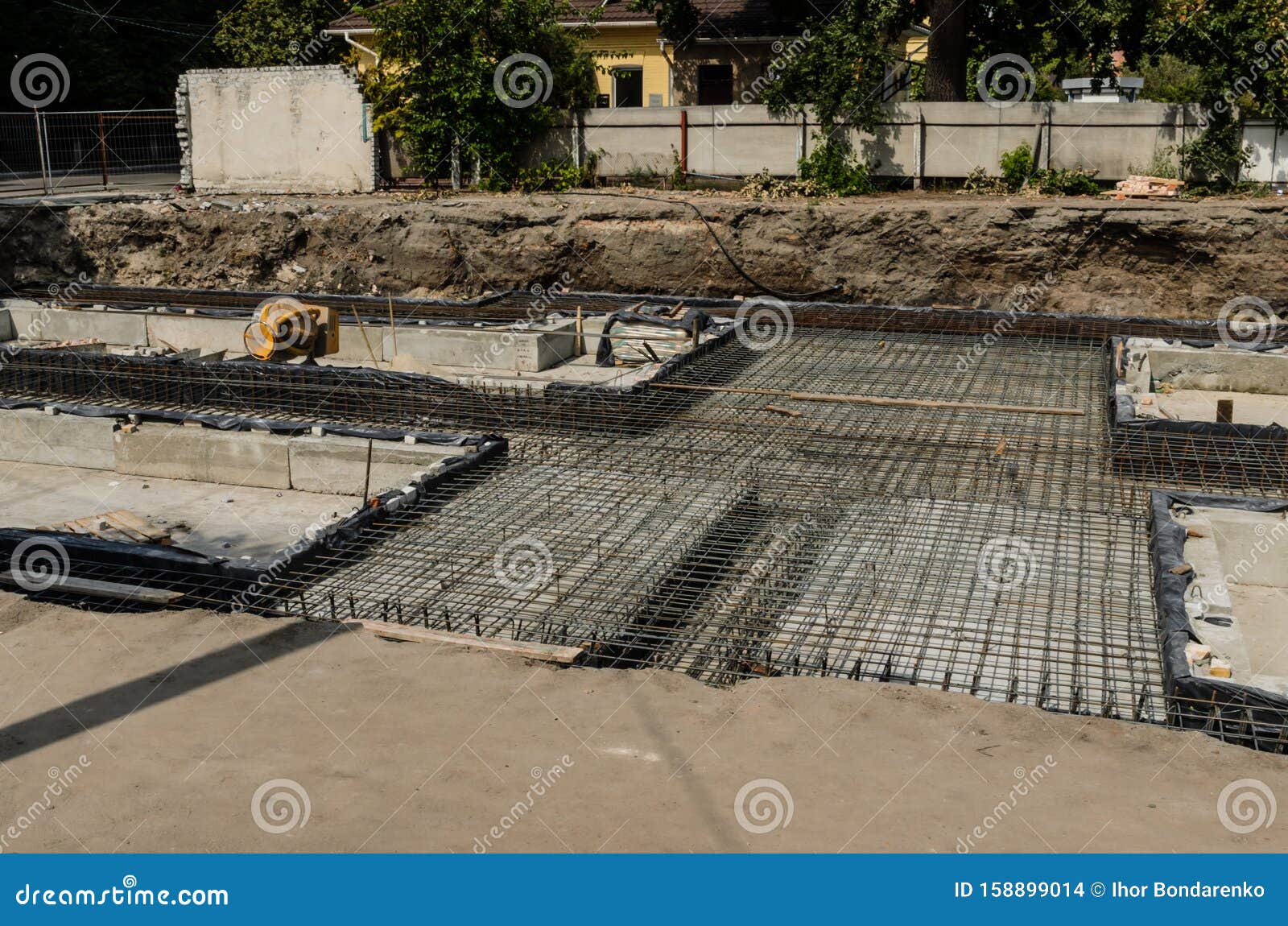 Framework for the Foundation of the Building Stock Photo - Image of ...